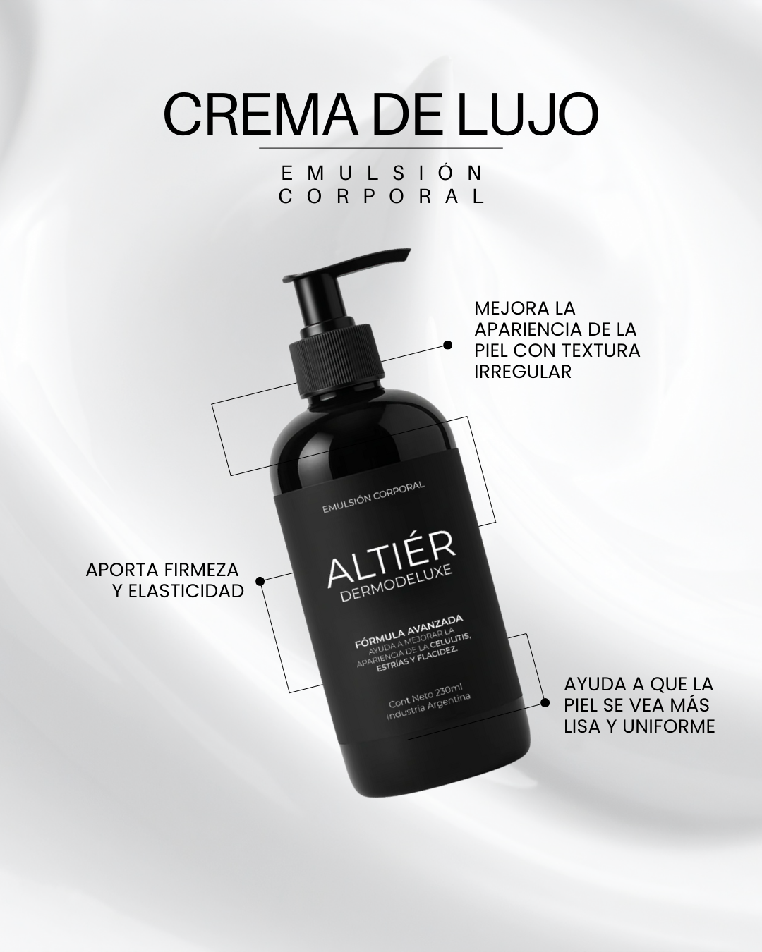 DERMODELUXE – EMULSIÓN CORPORAL DE LUJO - 230 ML – Altiér Beauty